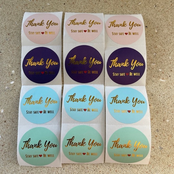 Office | 10 Pack 15 Stay Safe Thank You Stickers | Poshmark